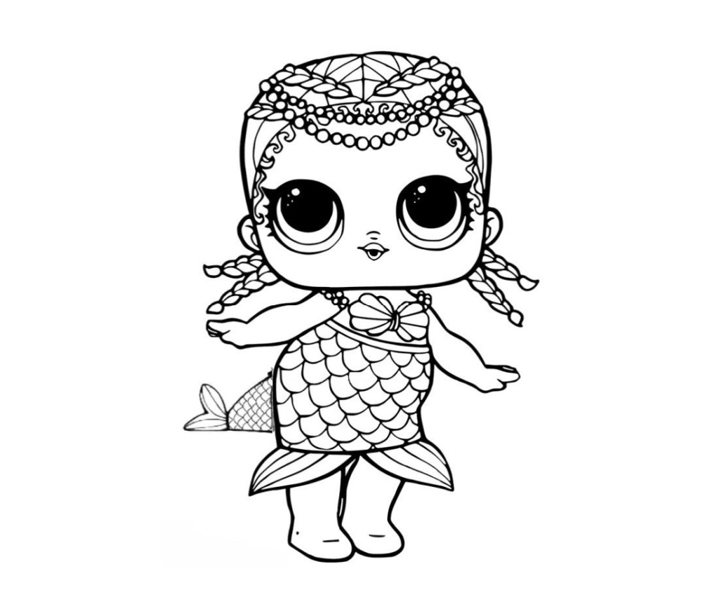 Mermaid coloring for girls