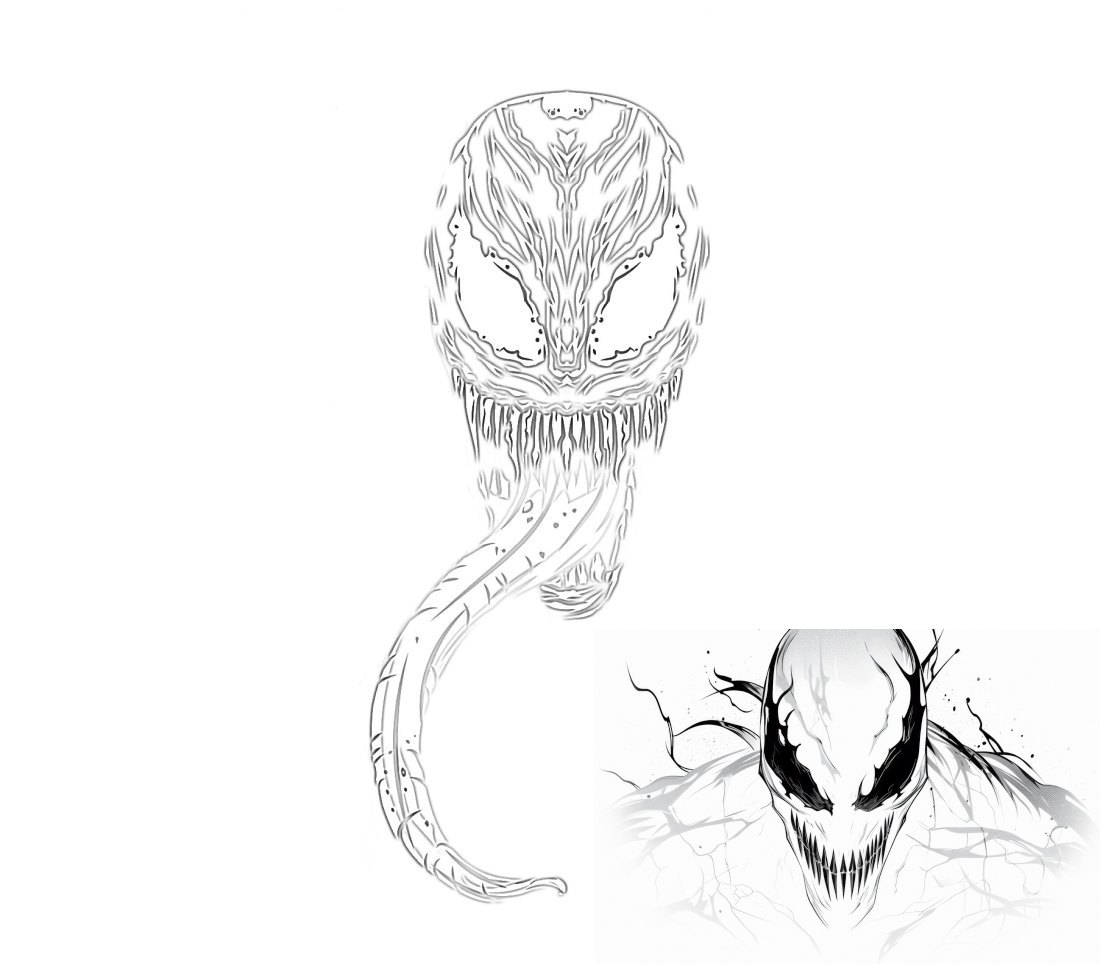 Carnage Head Drawing