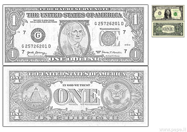 Bani de colorat 💵 - PEPE.LT