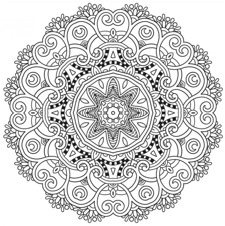 Apvalios mandalos spalvinimui 🥝 – PEPE.LT