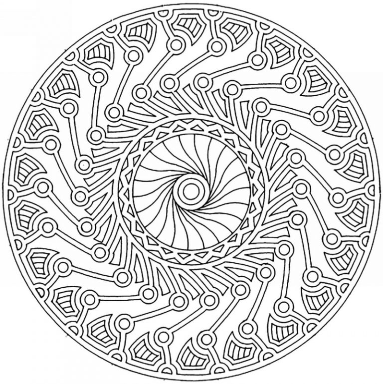 Apvalios mandalos spalvinimui 🥝 – PEPE.LT