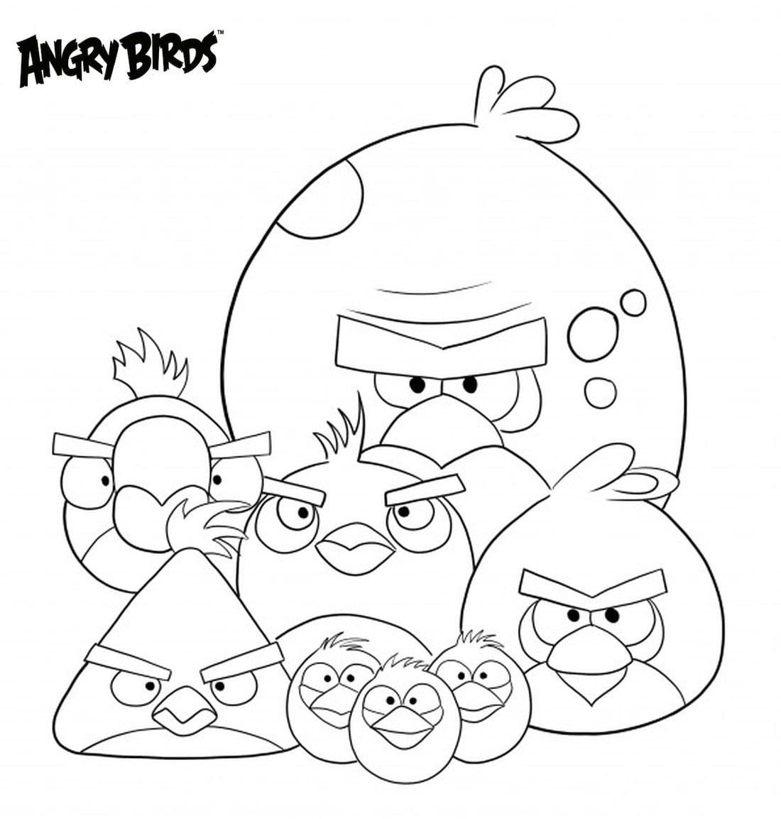Angry Birds para colorear - PEPE.LT