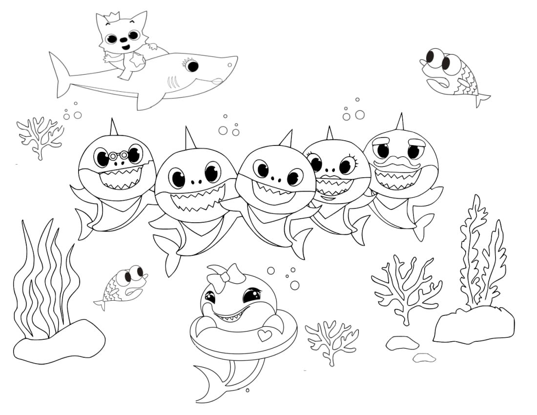 Vodne živali pobarvanka 🐳 – PEPE.LT