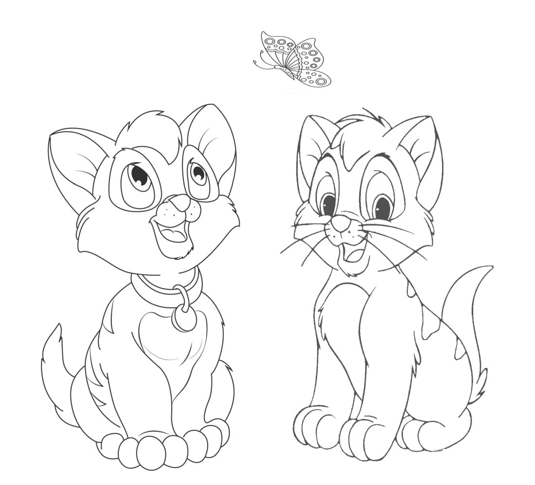 Mačke pobarvanka 🐱 - PEPE.LT