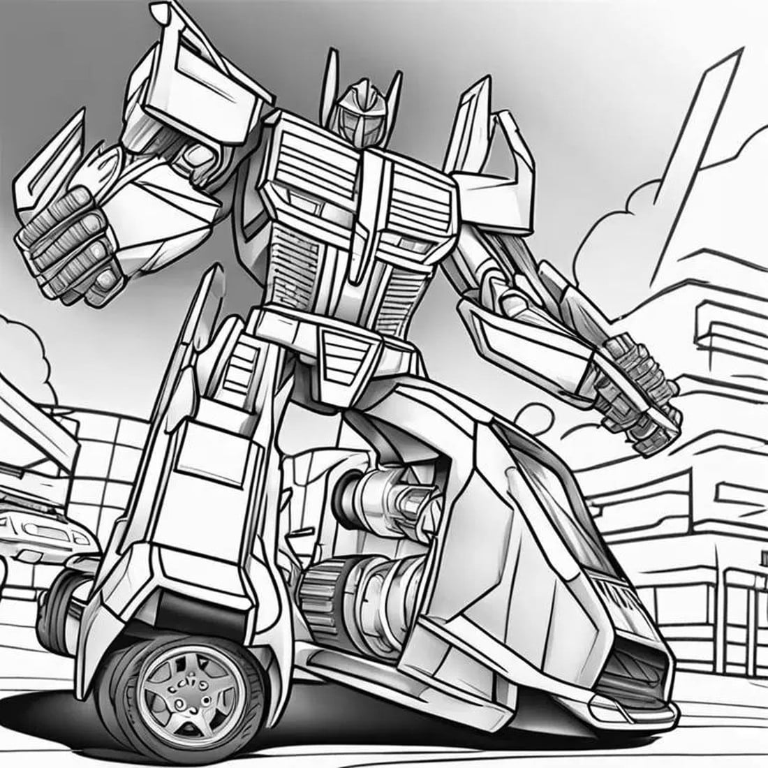 Transformer untuk mewarnai 🗞 – PEPE.LT