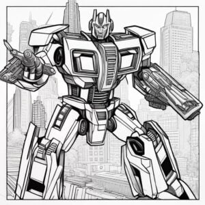 Transformer untuk mewarnai 🗞 – PEPE.LT