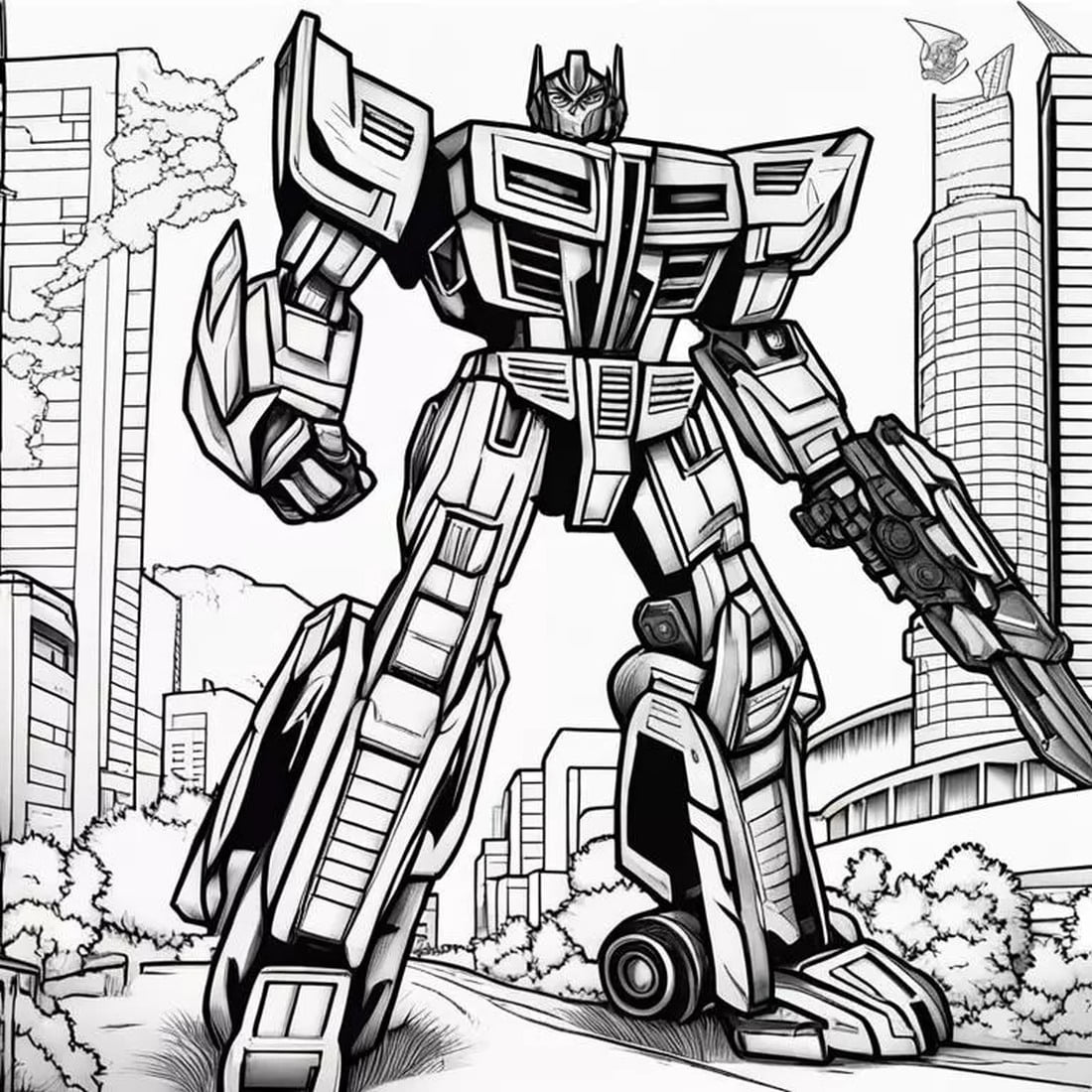Transformer untuk mewarnai 🗞 – PEPE.LT