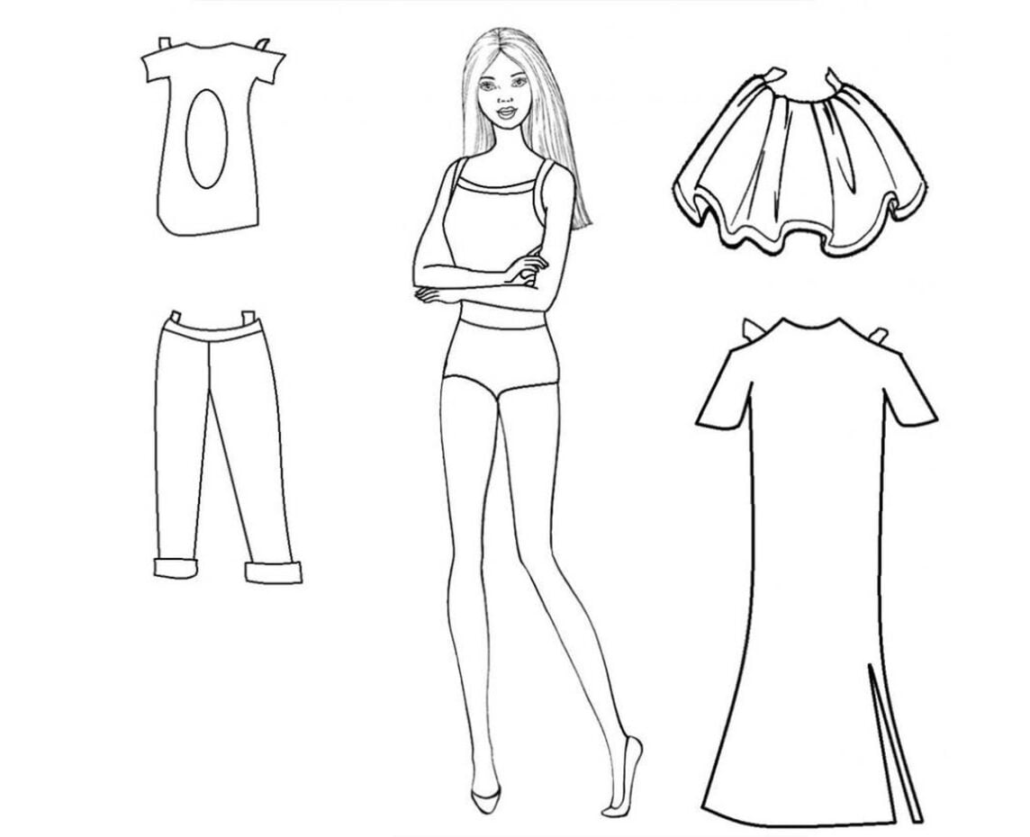 Disegni di bambole da colorare 🪆 – PEPE.LT
