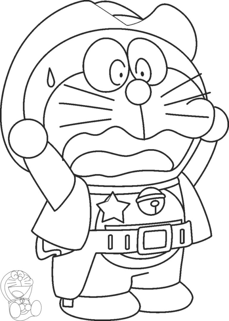 Doraemon da colorare 🐱 – PEPE.LT