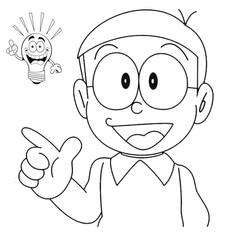 Doraemon da colorare 🐱 – PEPE.LT