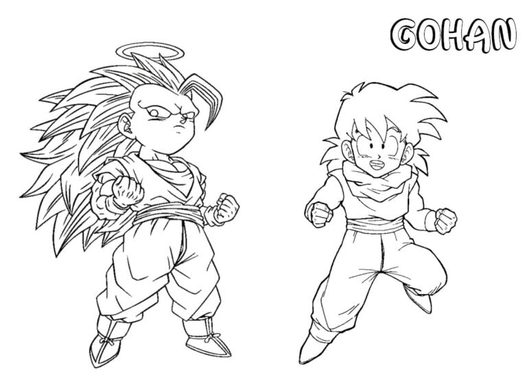 Dibujos para colorear de Dragon Ball Z 🐉 – PEPE.LT