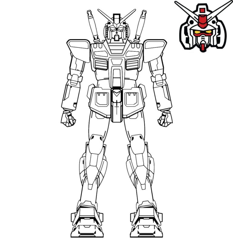 Gundam crteži bojanka 🦾 – PEPE