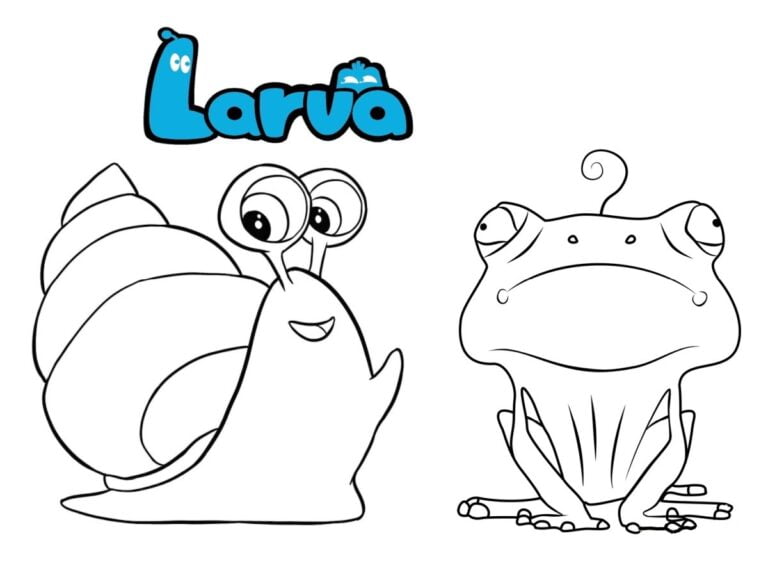 Larva dibujos para colorear 🐛 – PEPE.LT