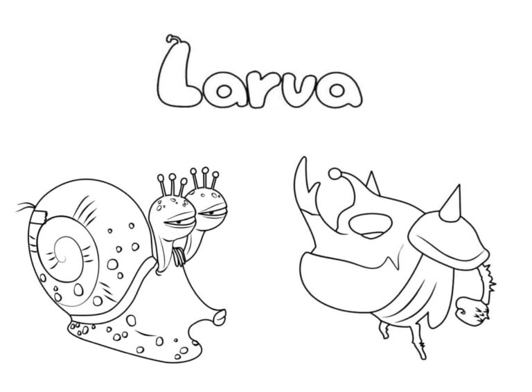 Larva dibujos para colorear 🐛 – PEPE.LT