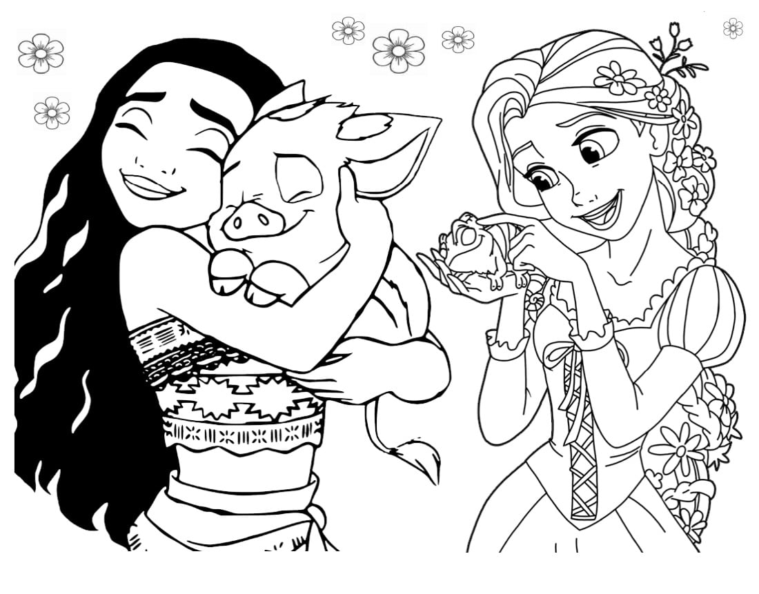 Moana Vaiana desene de colorat 💃🏽 – PEPE.LT