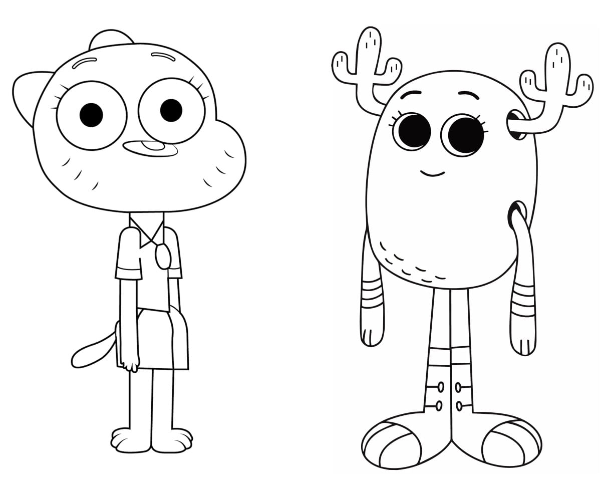 Gumball Gambar Untuk Mewarnai PEPE LT Gumball Gambar Untuk Mewarnai PEPE LT