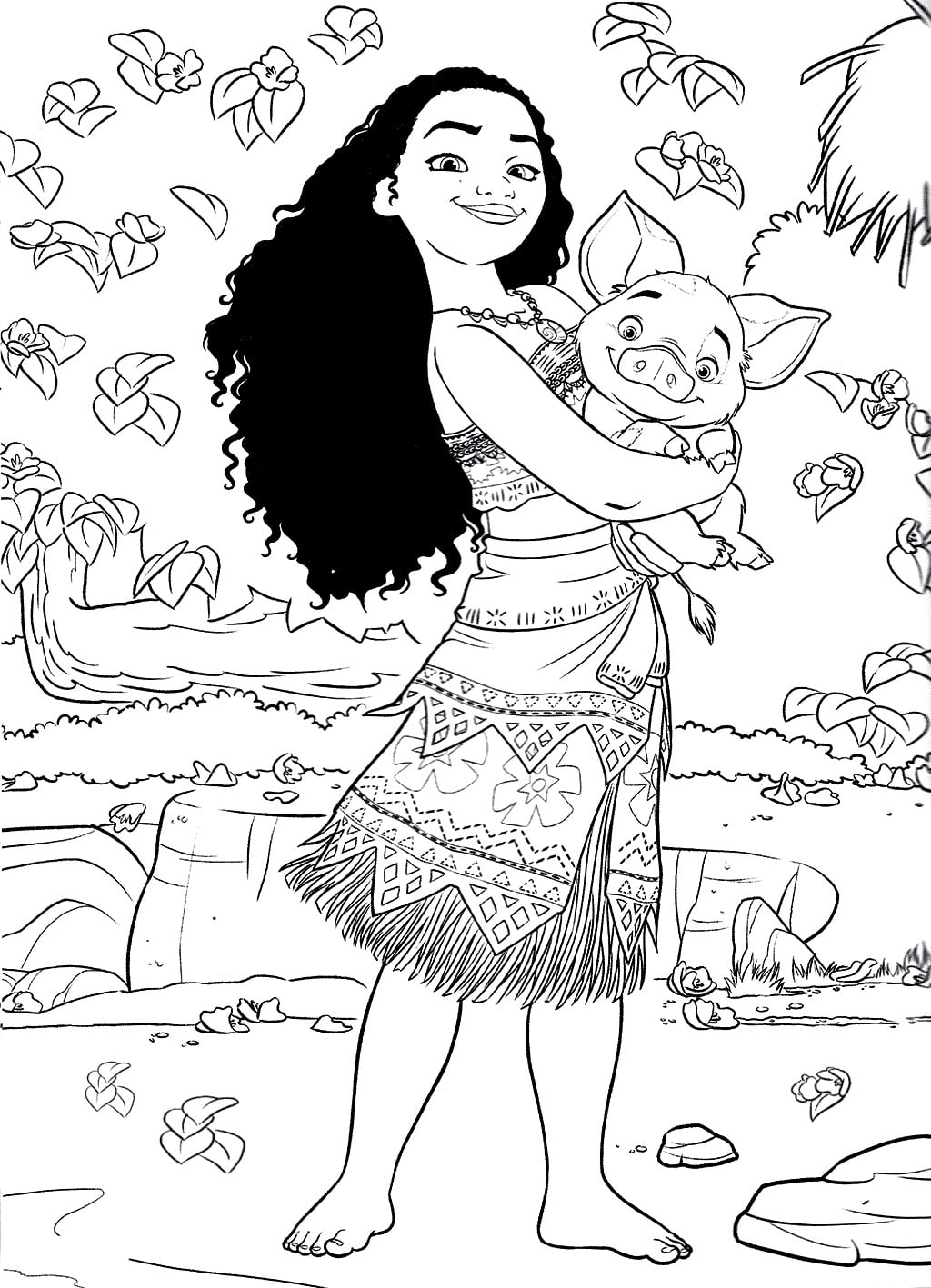 Moana Vaiana para colorear 💃🏽 – PEPE.LT