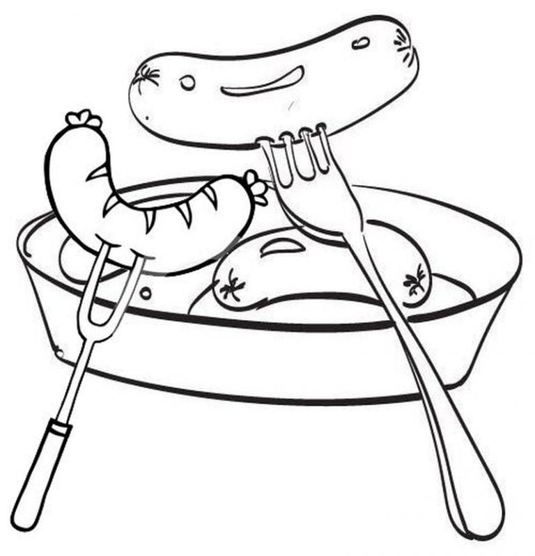 Alimente desene de colorat 🍔 - PEPE.LT