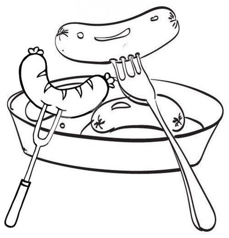 Alimente desene de colorat 🍔 - PEPE.LT