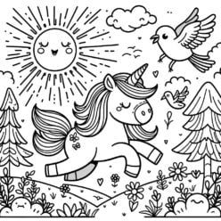 Samorogi pobarvanka 🦄 - PEPE.LT