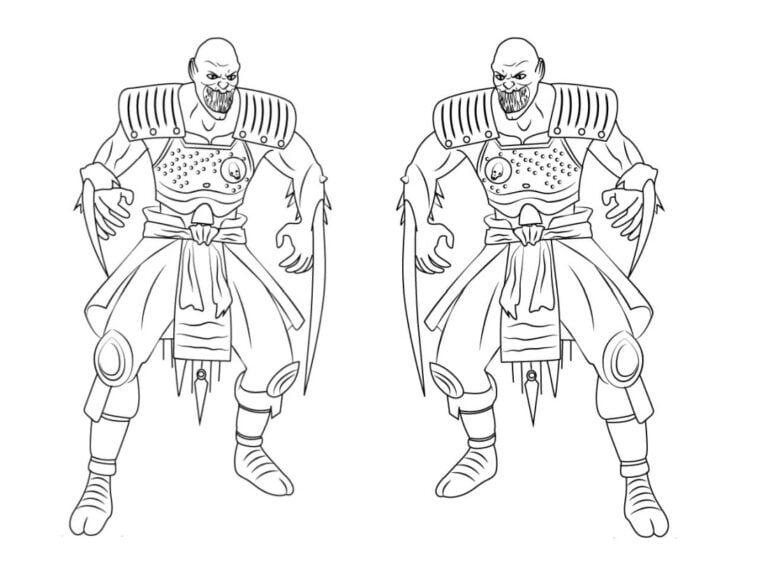 Mortal Kombat para colorear ☠ – PEPE.LT