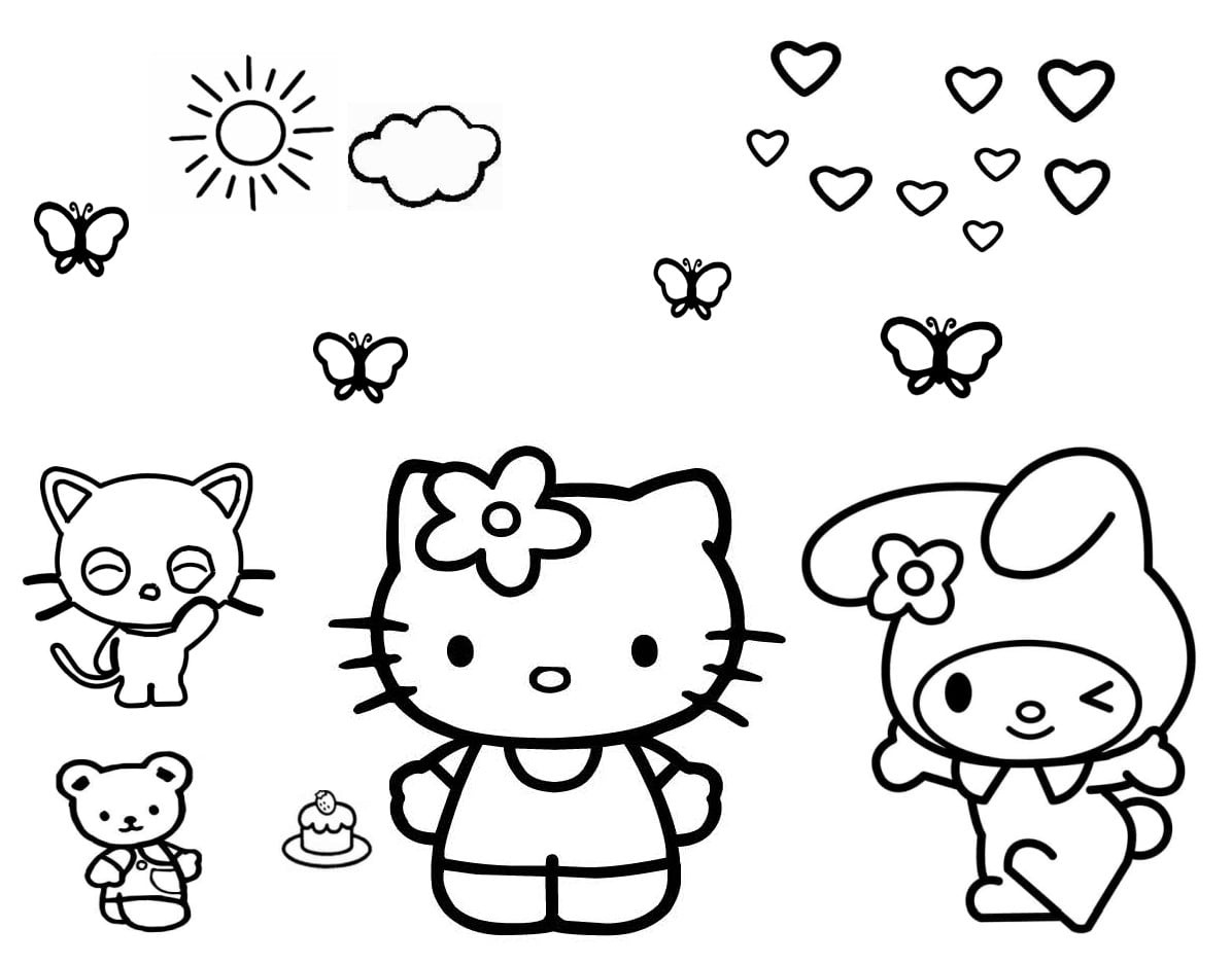 Hello Kitty untuk mewarnai 🎀 – PEPE.LT