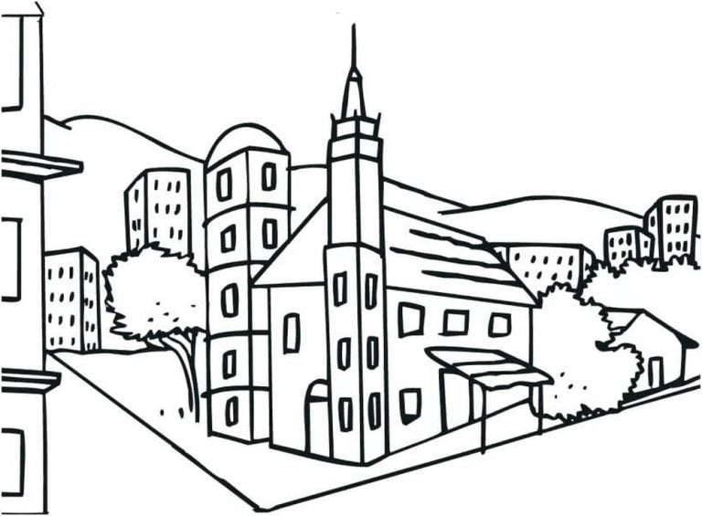Ciudades para colorear 🏤 - PEPE.LT