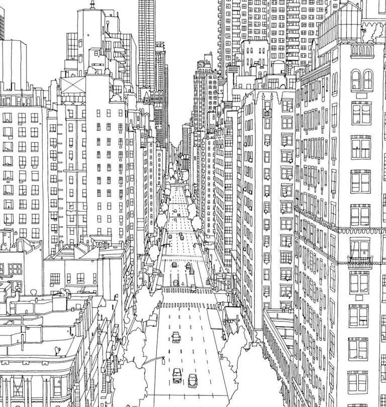 Ciudades para colorear 🏤 - PEPE.LT