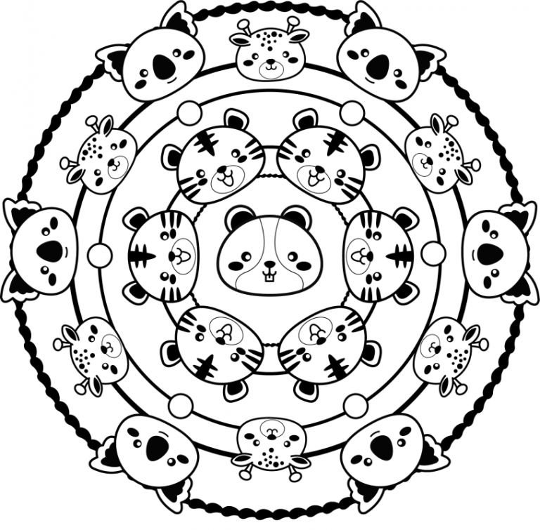 Mandalos vaikams spalvinimui 💮 – PEPE.LT