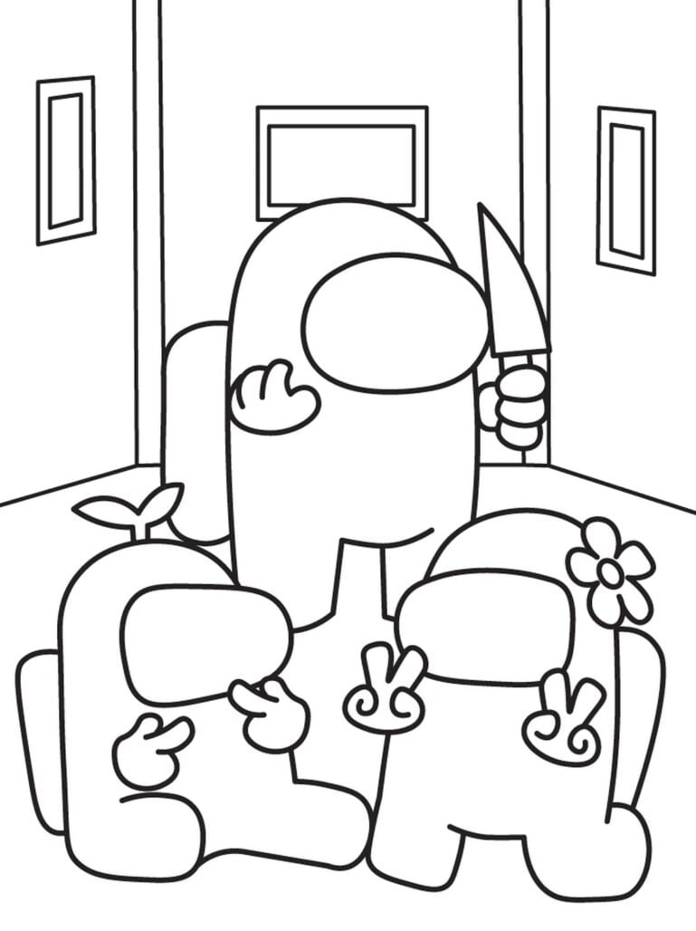 Among Us målarbilder - PEPE.LT