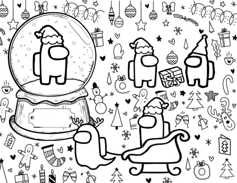 Among us para colorear - PEPE.LT