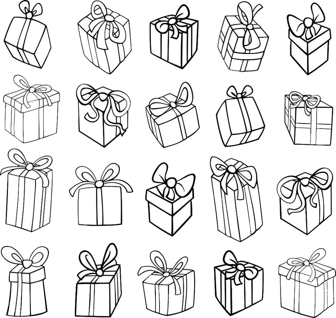 Presentes para colorir 🎁 - PEPE.LT