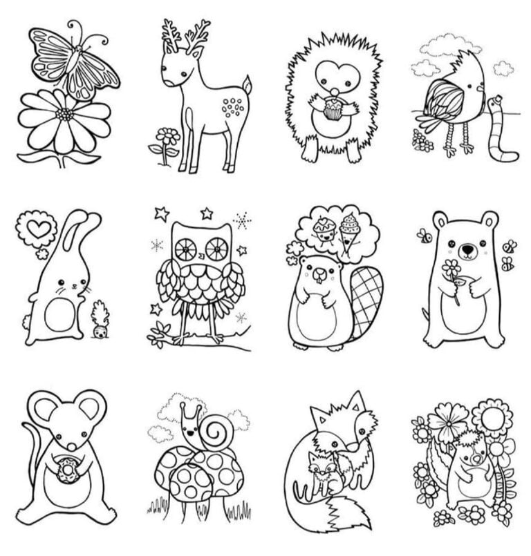 Ville dyr til fargelegging 🐒 – PEPE.LT