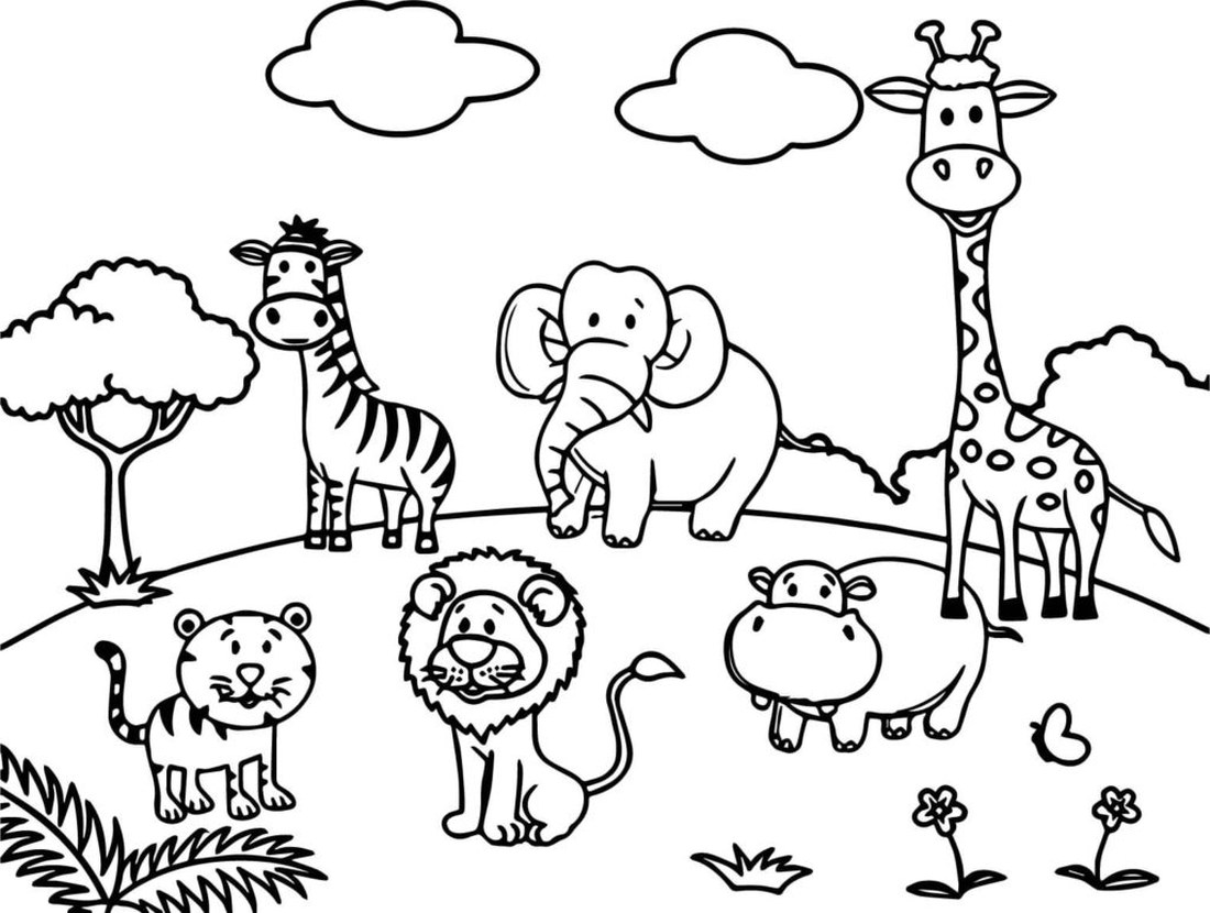 Laukiniai gyvūnai spalvinimui 🐒 – PEPE.LT