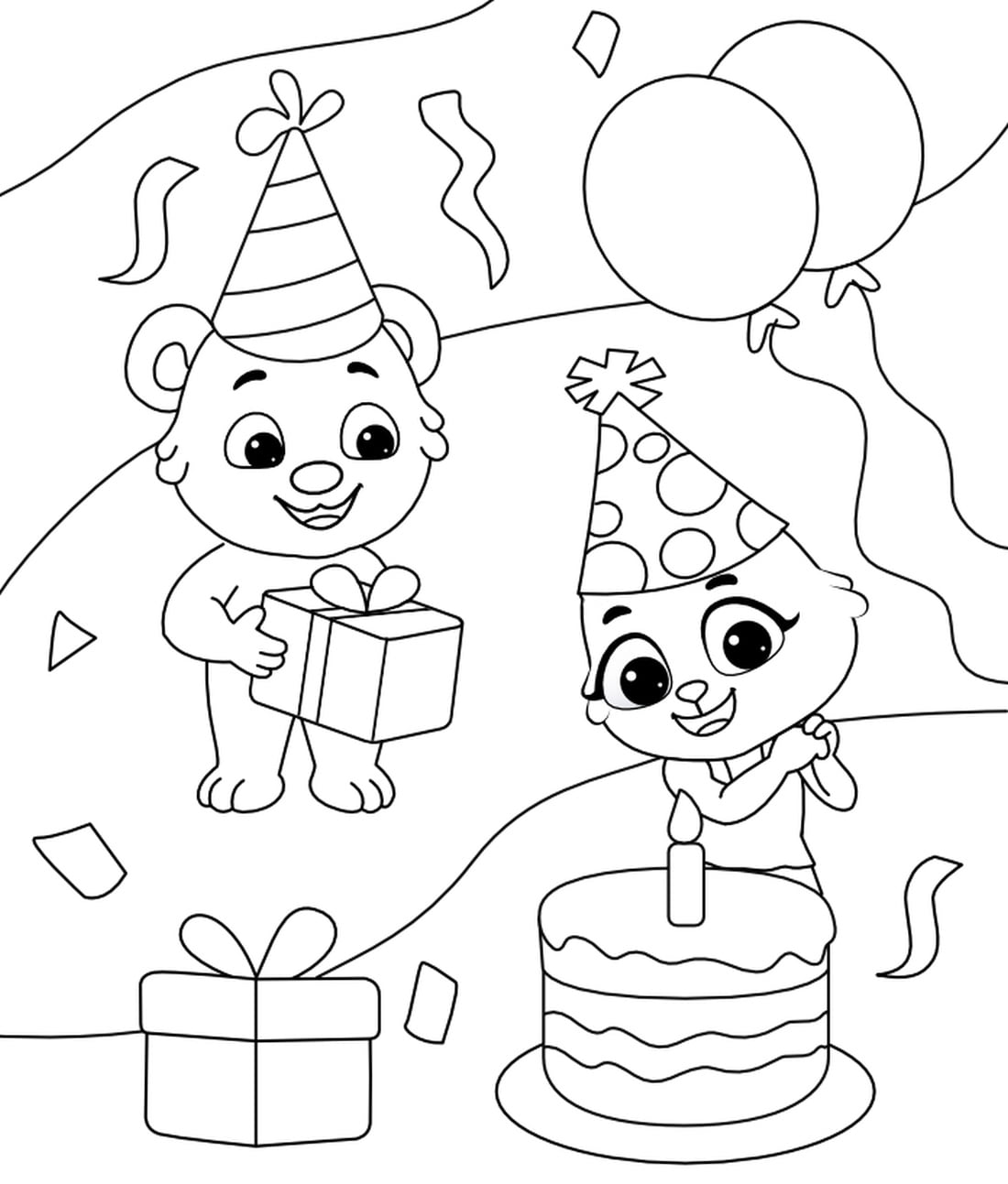 塗り絵の誕生日🎂 - PEPE.LT