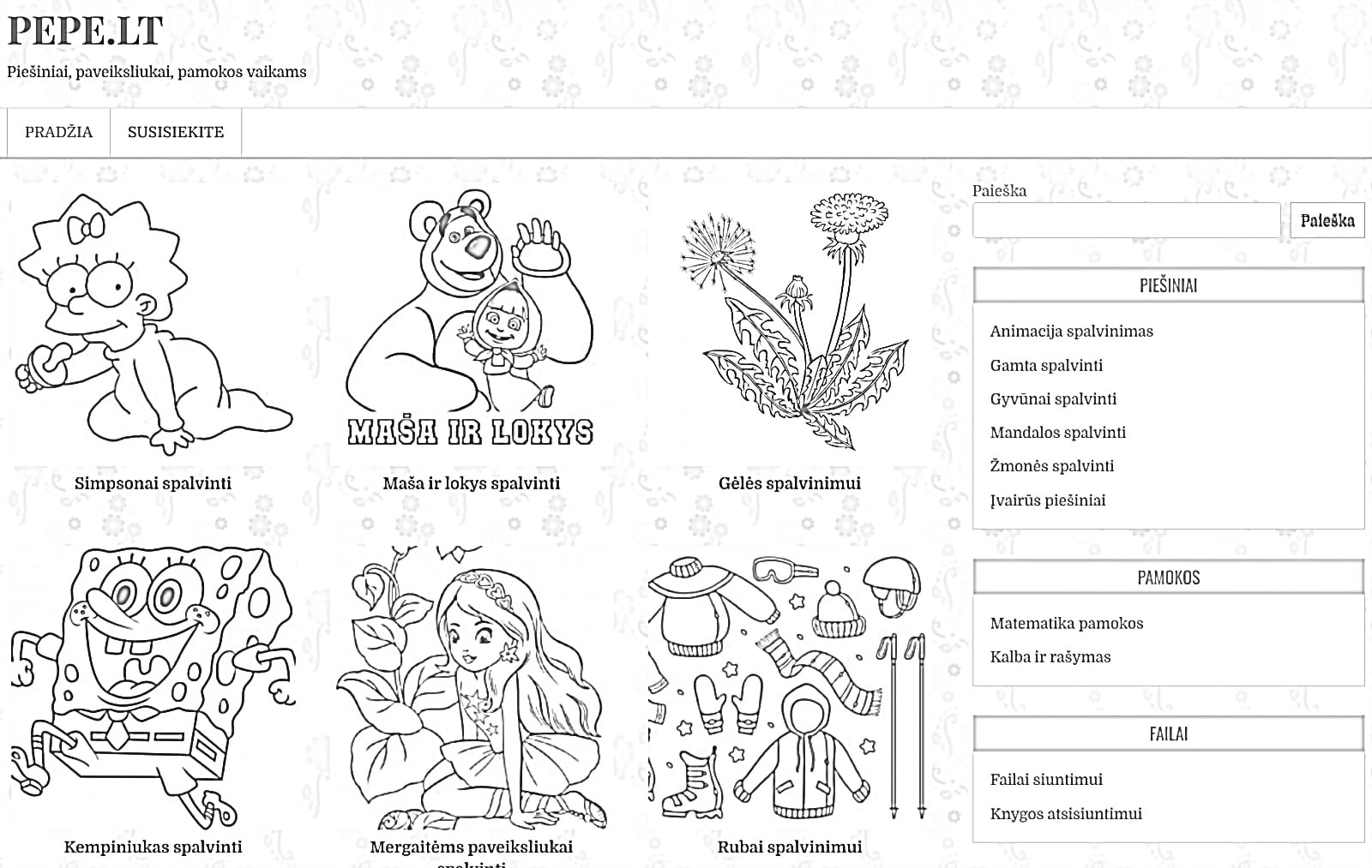 Spalvinti interneto svetaines 🌐 – PEPE.LT