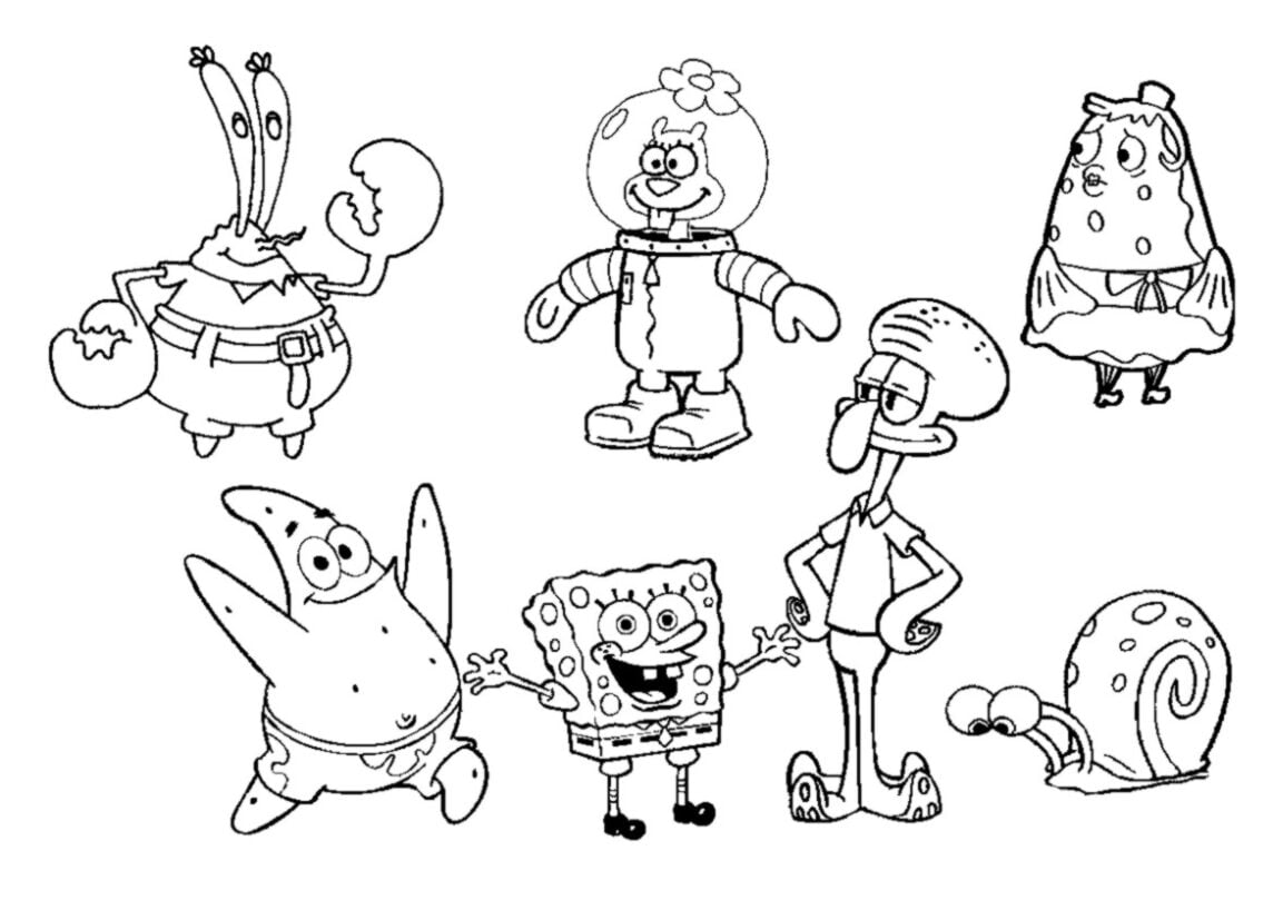 Sundjer Bojanke Bojanka Za Suner Decu Sketch Coloring Page