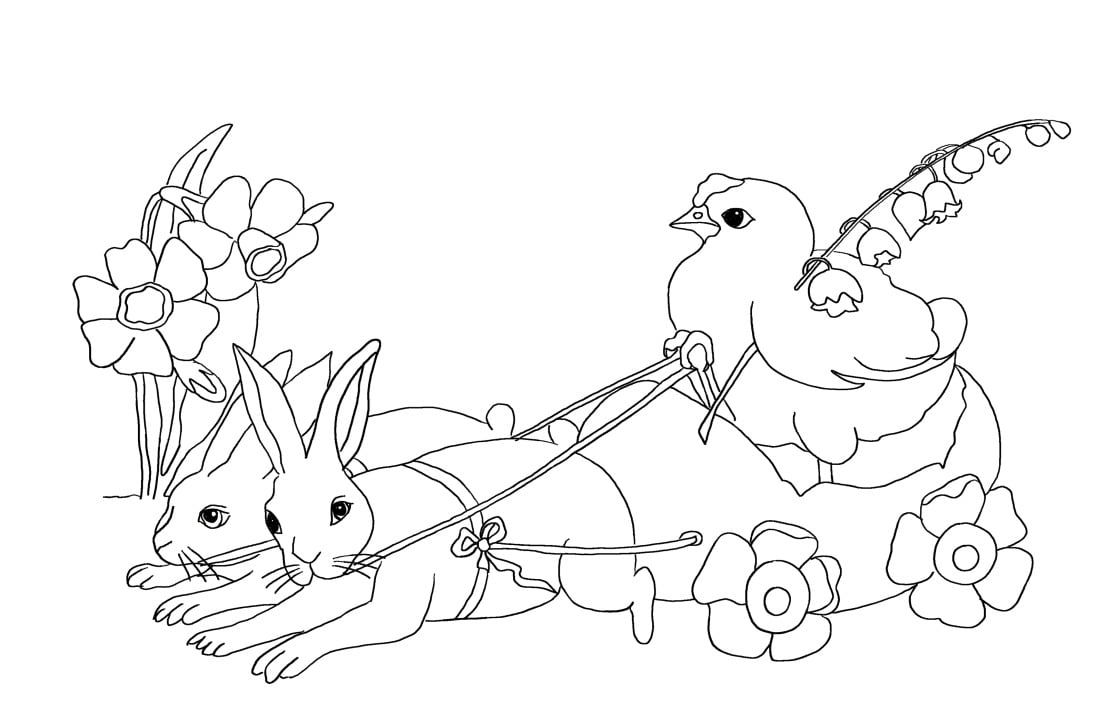 Pääsiäis värityskuvat 🥚 – PEPE.LT