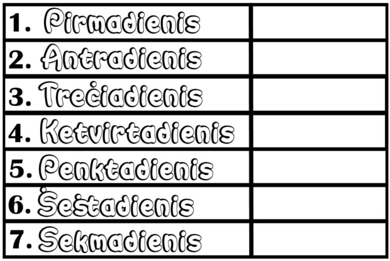 Kalendoriai spausdinimui ir spalvinimui 🗓 – PEPE.LT