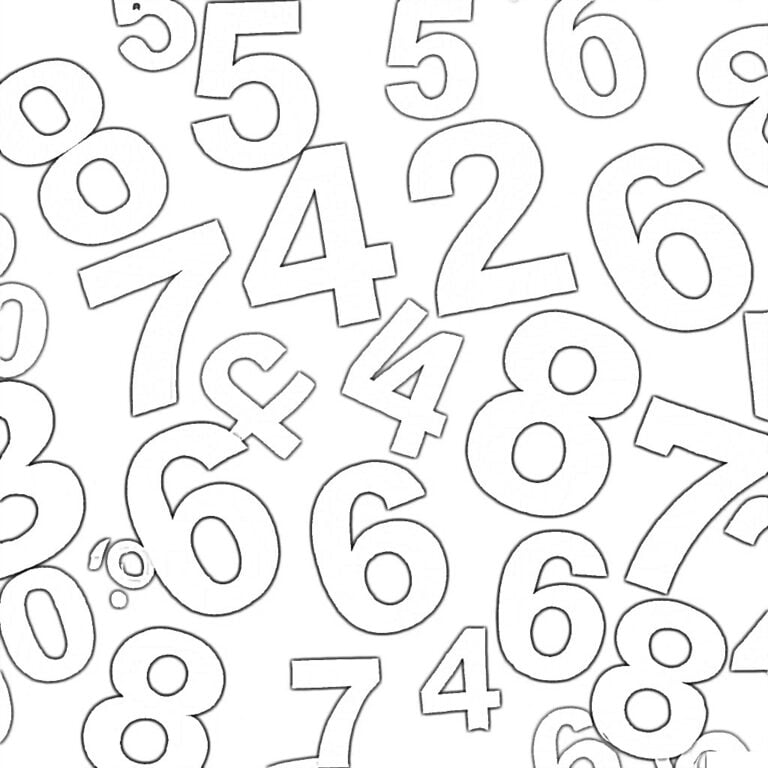 Numrat për ngjyrosje 🔢 - PEPE.LT