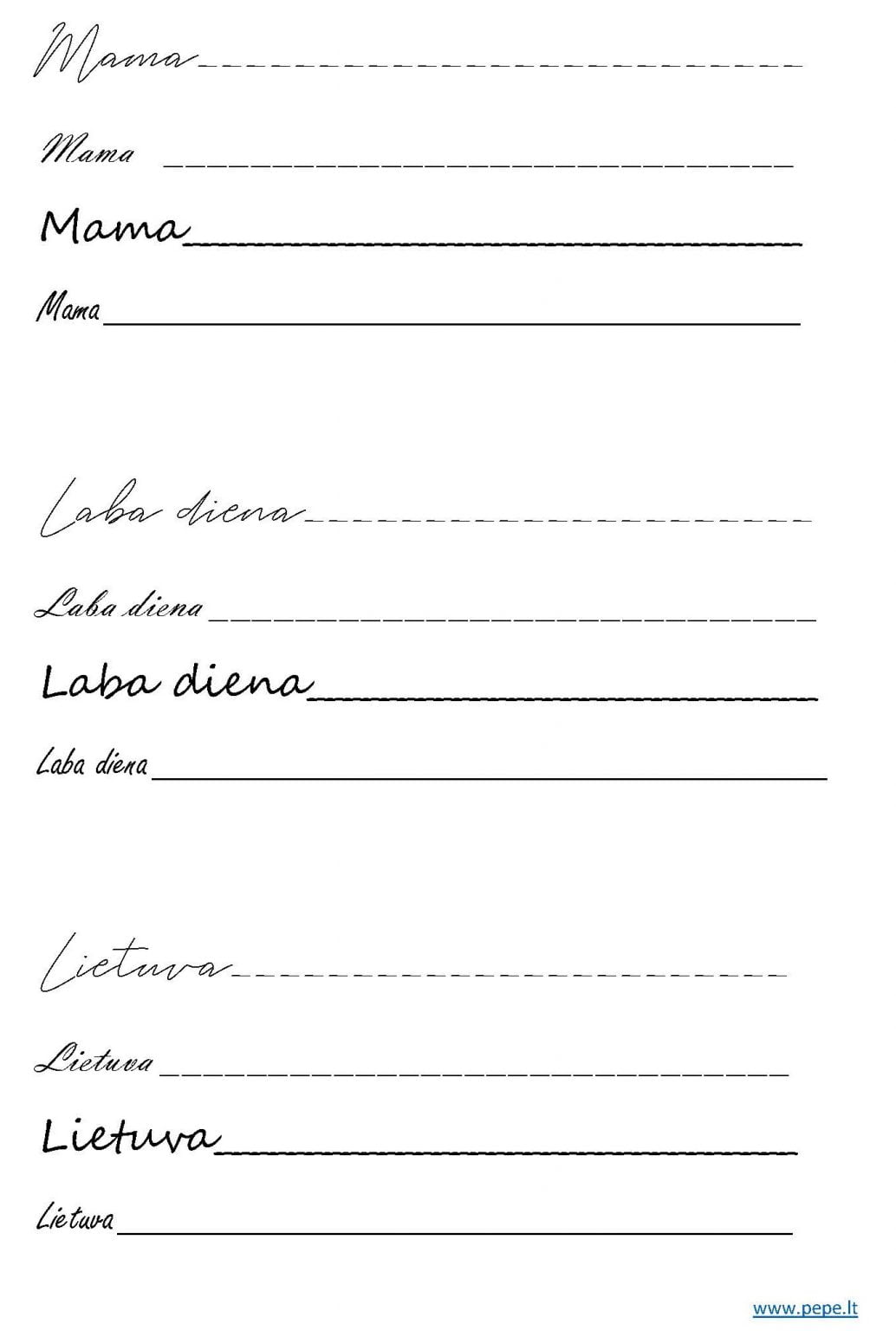 Mokymasis rašyti raides 🏻 – PEPE.LT