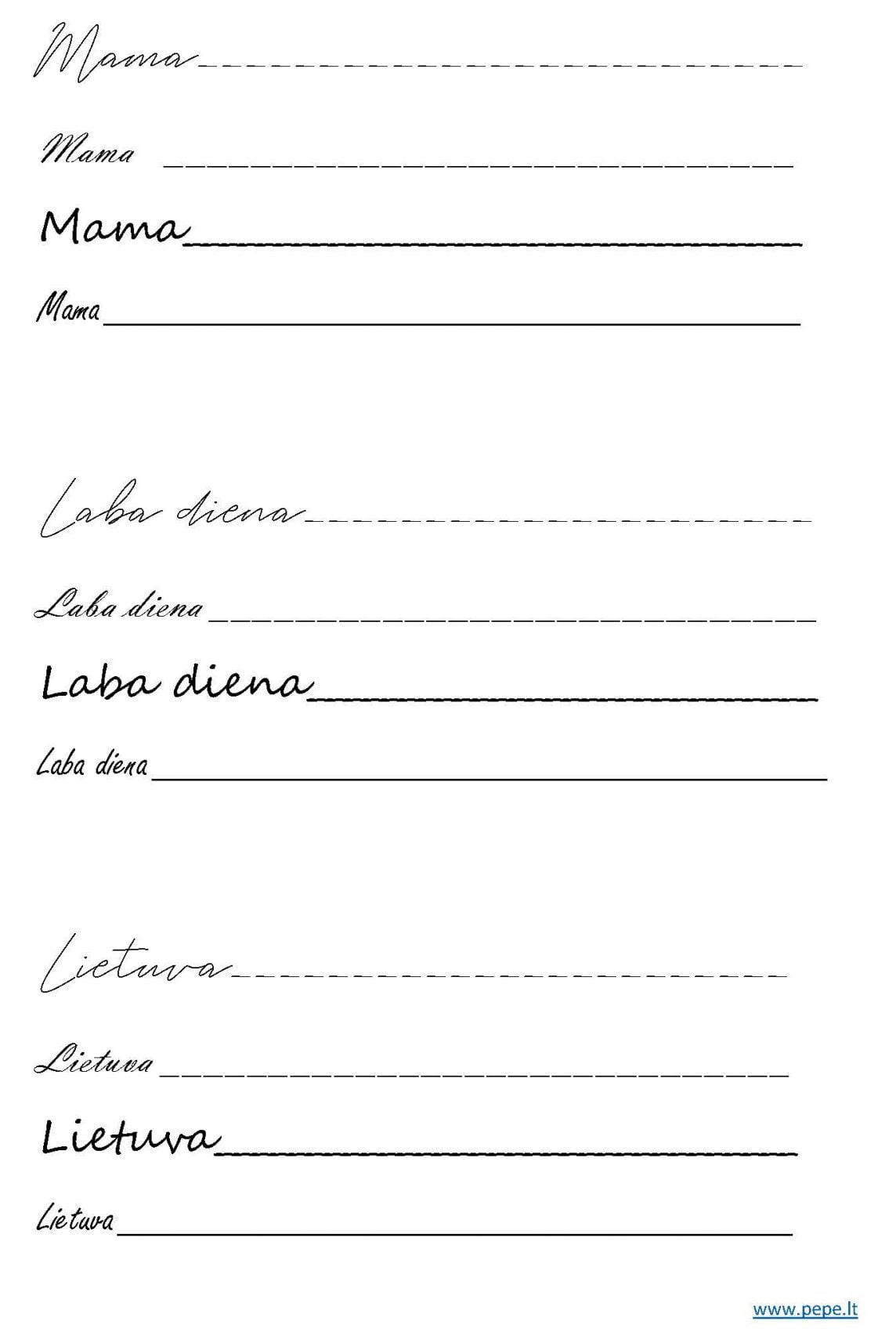 Mokymasis rašyti raides 🏻 – PEPE.LT