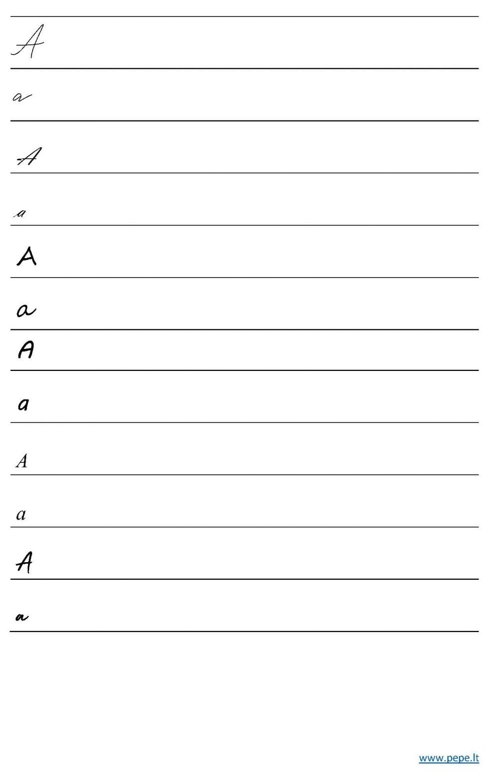 Mokymasis rašyti raides 🏻 – PEPE.LT
