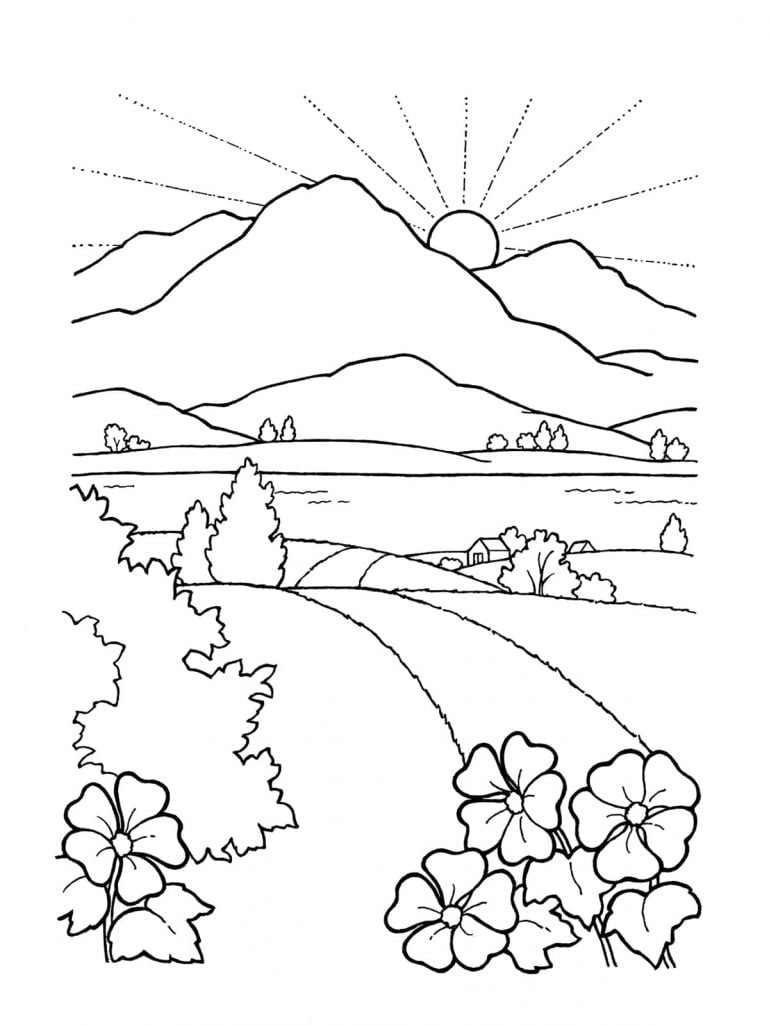 Natur for barn å fargelegge 🌳 - PEPE.LT