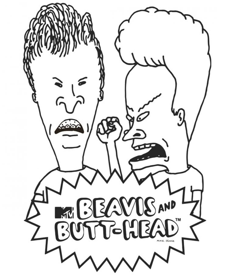Jason Beavis Butthead Coloring Pages Freddy Voorhees Butt Head Sketch ...
