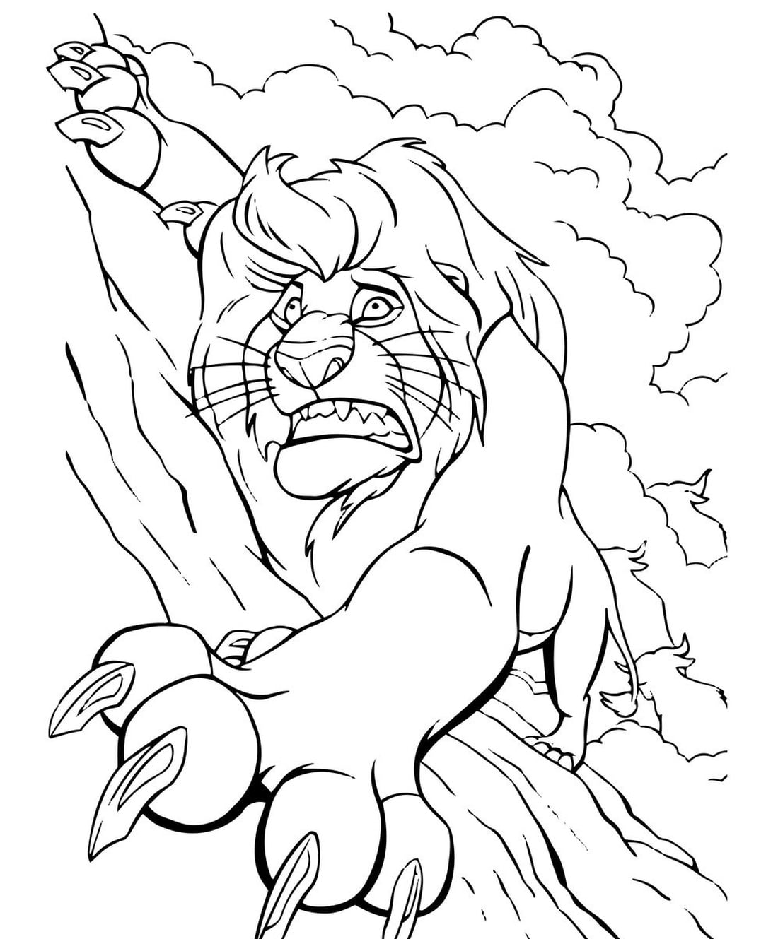 Liūtas karalius spalvinti 🦁 – PEPE.LT