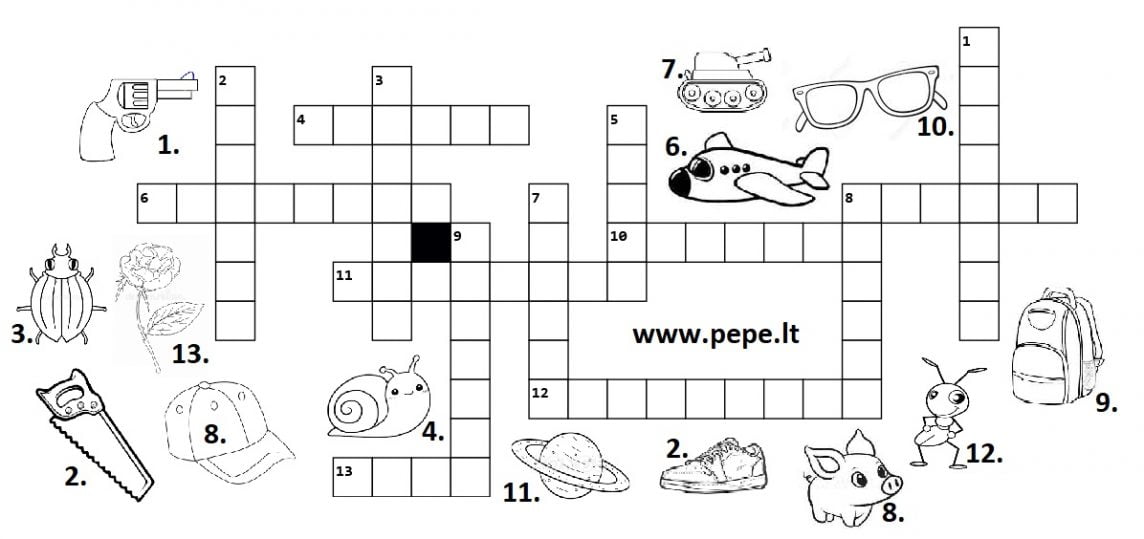 Cruciverba per bambini 🕸 - PEPE.LT