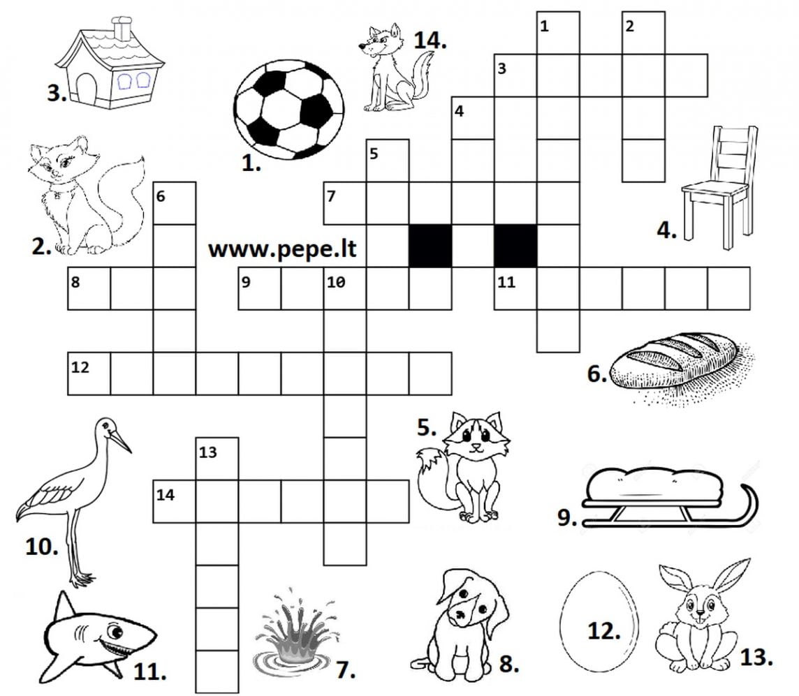 Ukrštene reči za decu 🕸 - PEPE