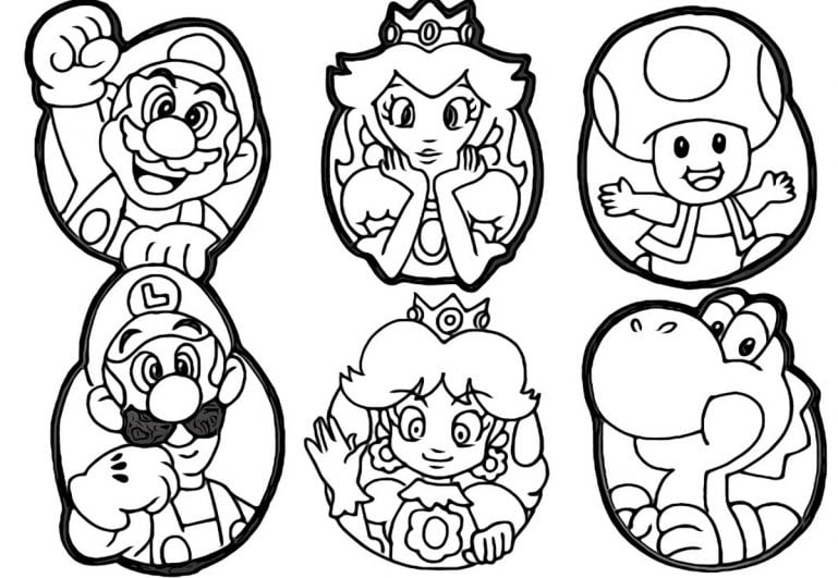 Mario desene de colorat 🍘 – PEPE.LT