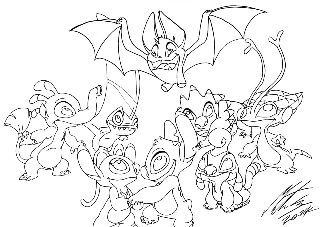 Lilo és Stitch színező 👀 – PEPE.LT